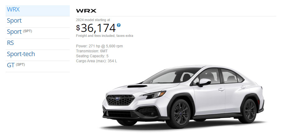 2023 Subaru WRX - Find Yours at NewRoads | Newmarket, Ontario